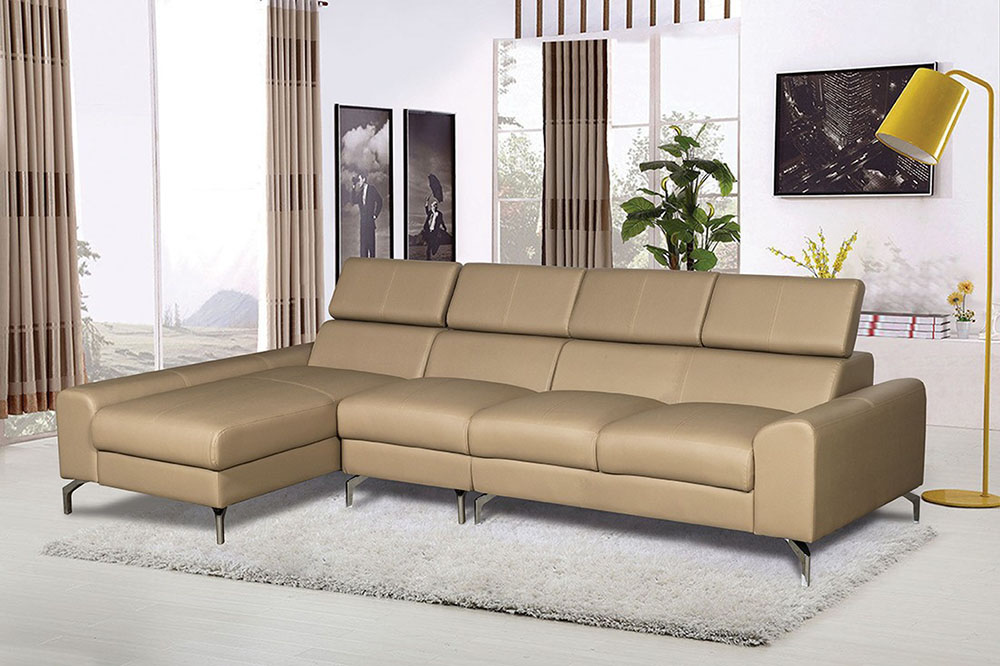 Ghế sofa góc SF62 | Sofa gia đình bọc da thật | The One